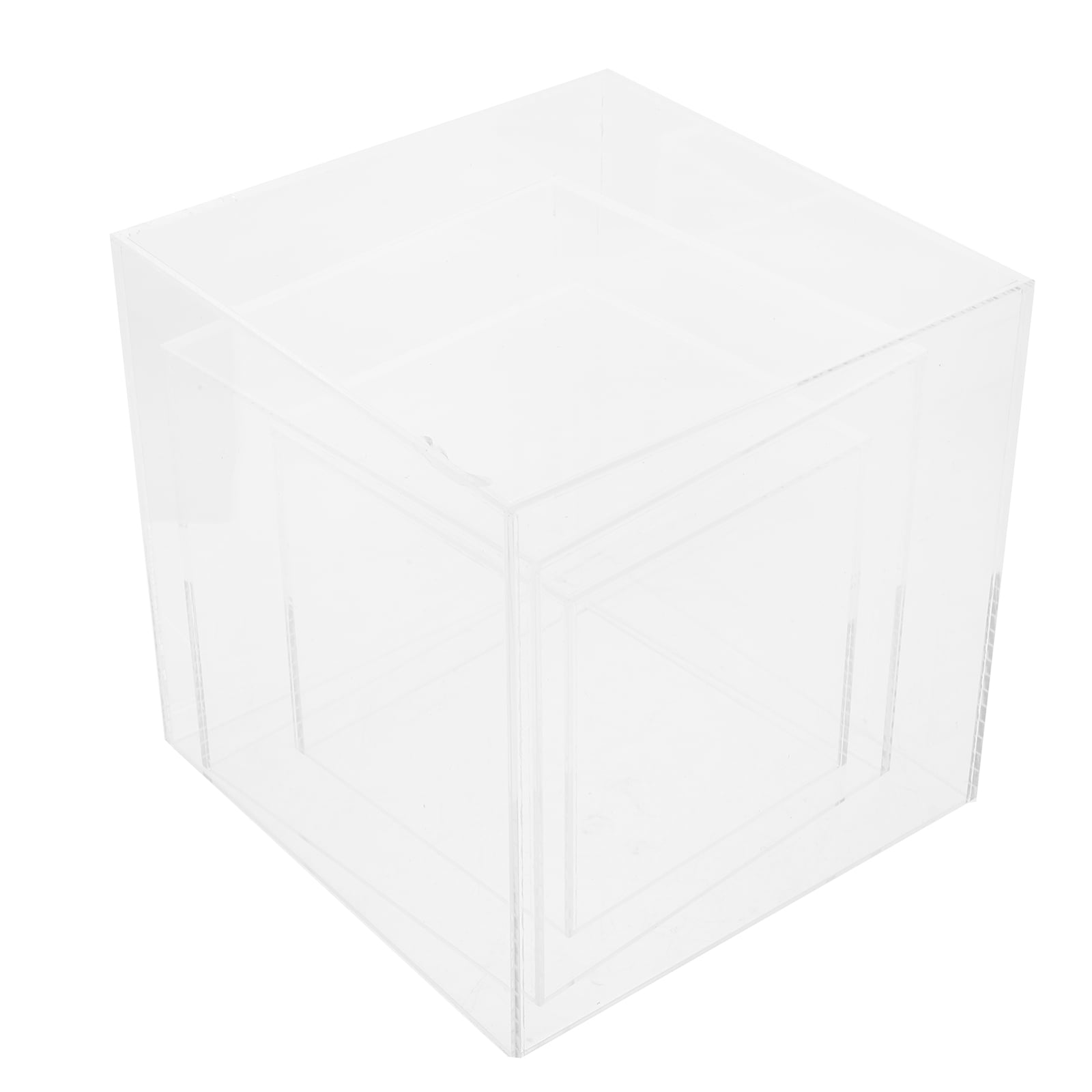 3 Pcs Cube Display Box Clear Display Case Small Display Case Clear Cake ...