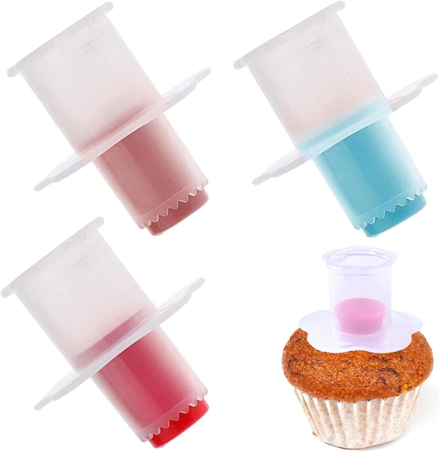 3 Pcs Cupcake Corer Set - Plunger Device for Filling Cupcakes and Cakes ...