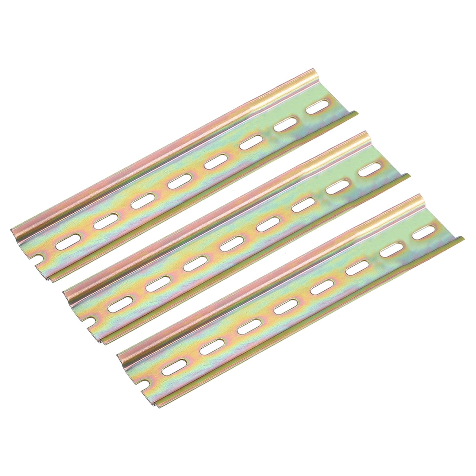3 Pcs DIN Rail Slotted Iron Mounting Guide 6"(150mm) x 35mm x 6.5mm ...