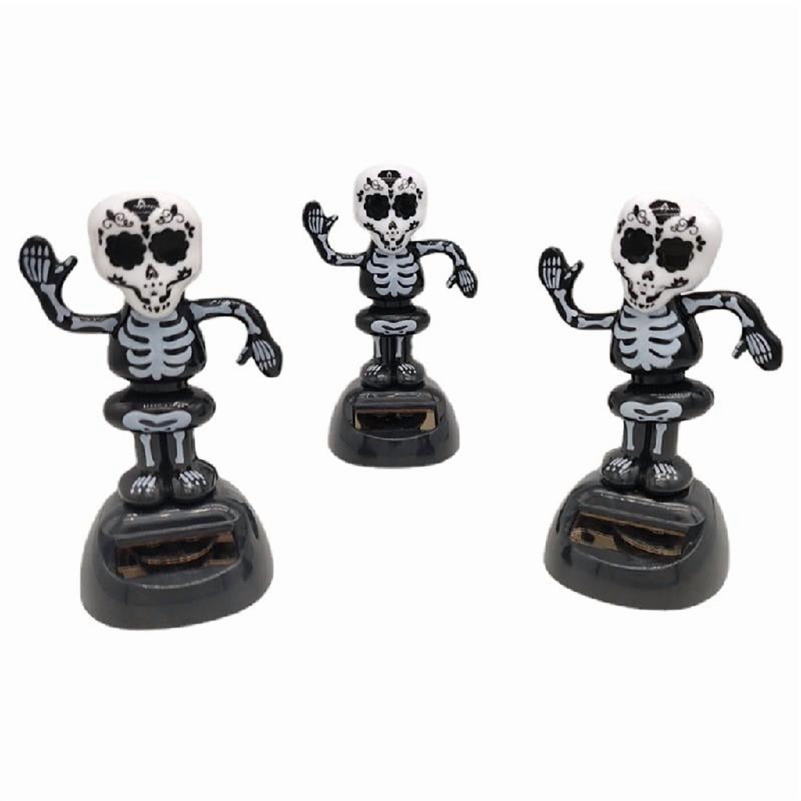 3 Pcs Dashboard Decor Solar Cartoon Skeleton Ornaments Car Decor - Walmart.com
