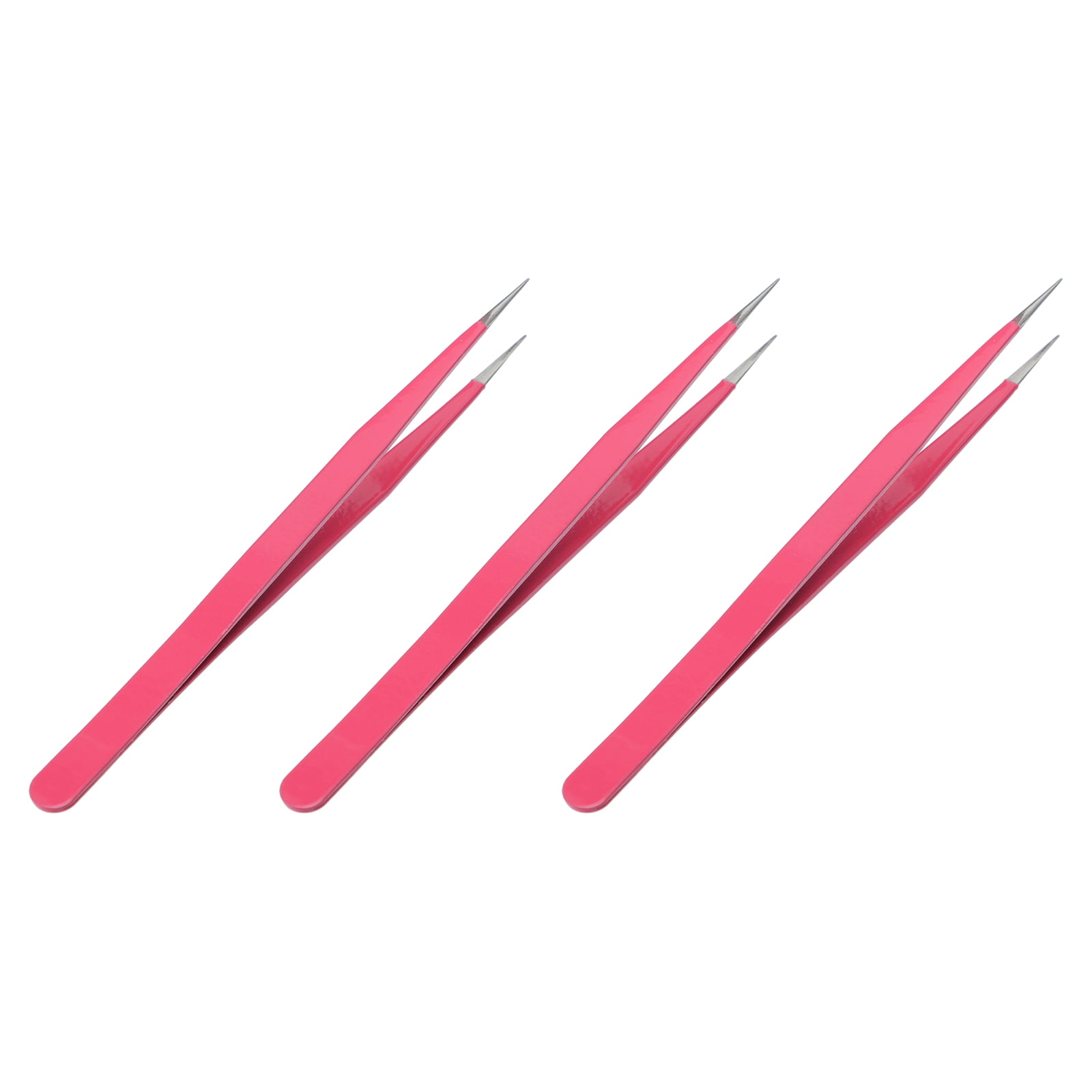 3 Pcs Decals Nail Tweezers Practical Nail Tool 15x0.6cm Pink - Walmart.com