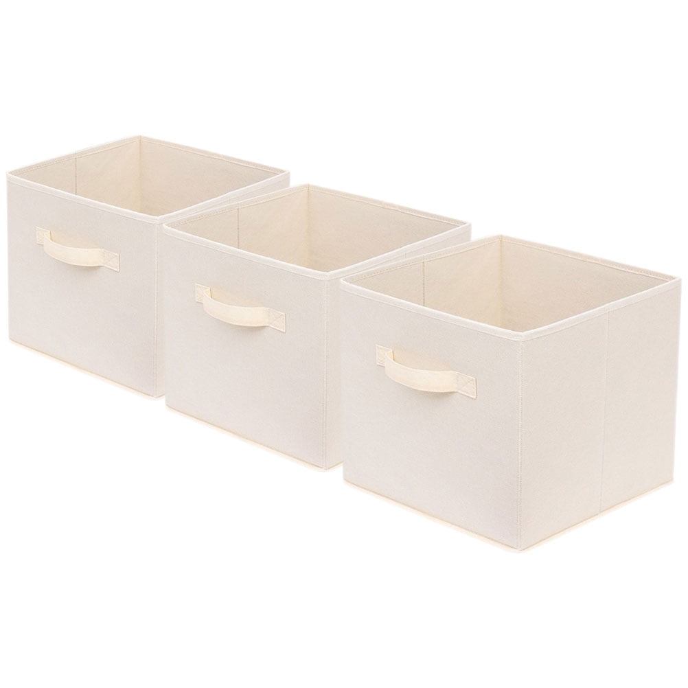 3pcs Square Storage Boxes Without Lid Made of Non Woven Fabrics ...