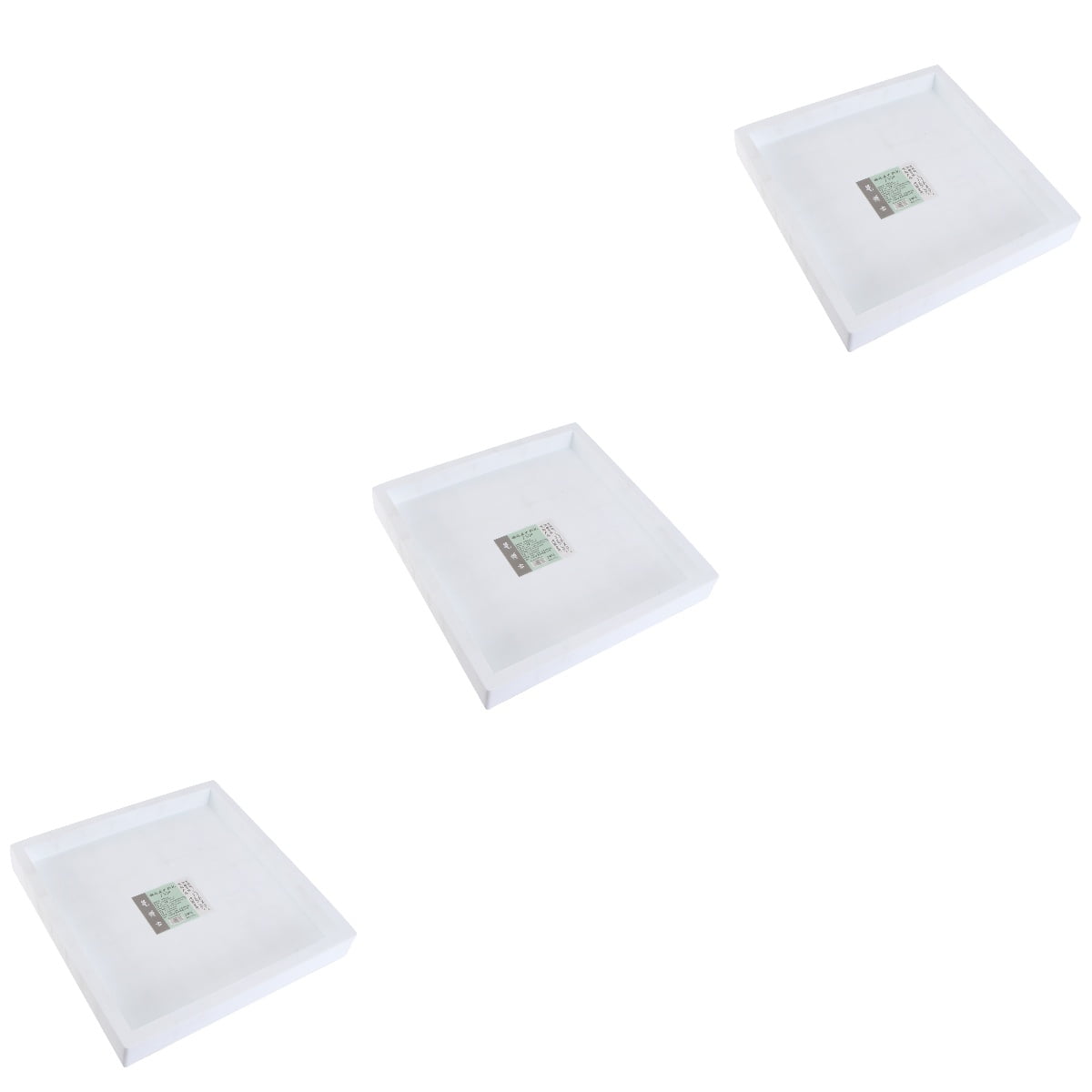 3 Pcs Decor Rechargeable Lighted Square Tray Flowerpot for Outdoor ...