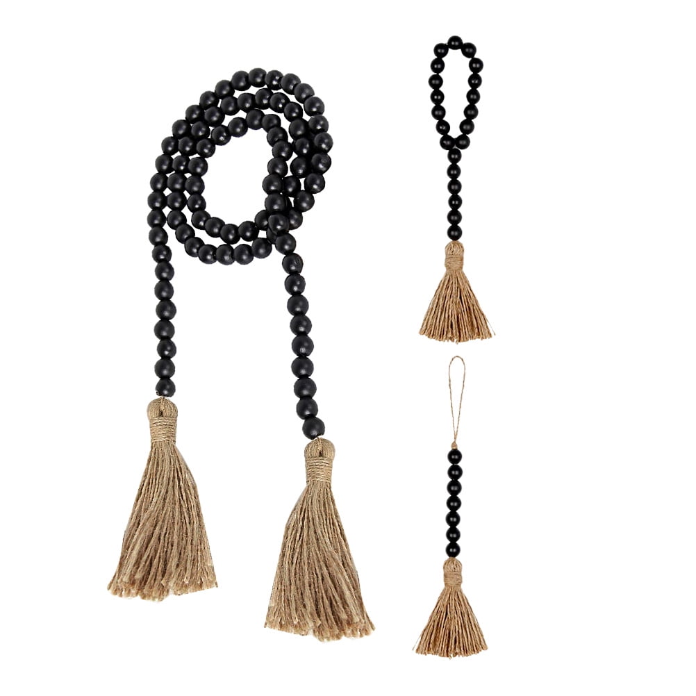 3 Pcs Decorations Strip Wooden Bead Tassel String - Walmart.com