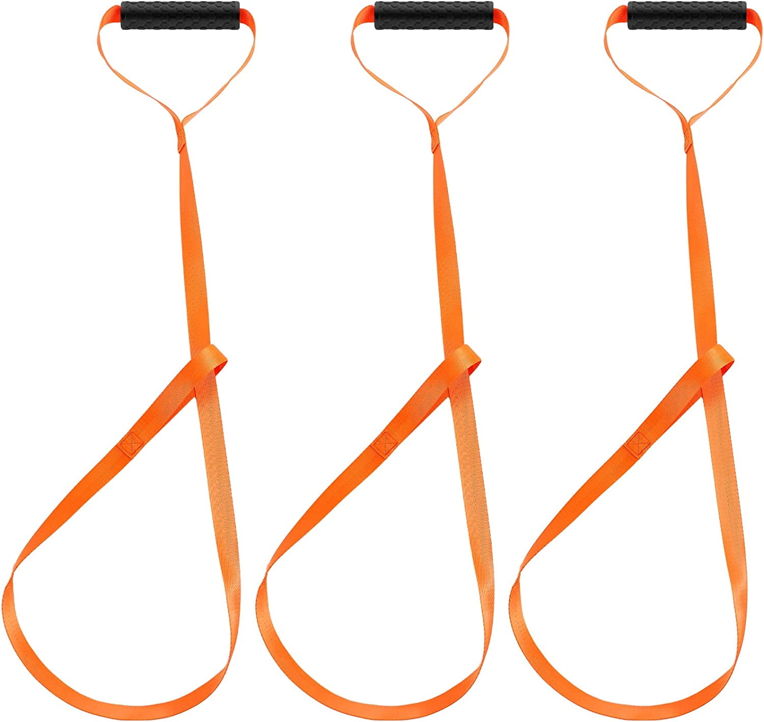 3 Pcs Deer Drag Rope with Grip Handle, Harness Deer Tow Strap Orange ...