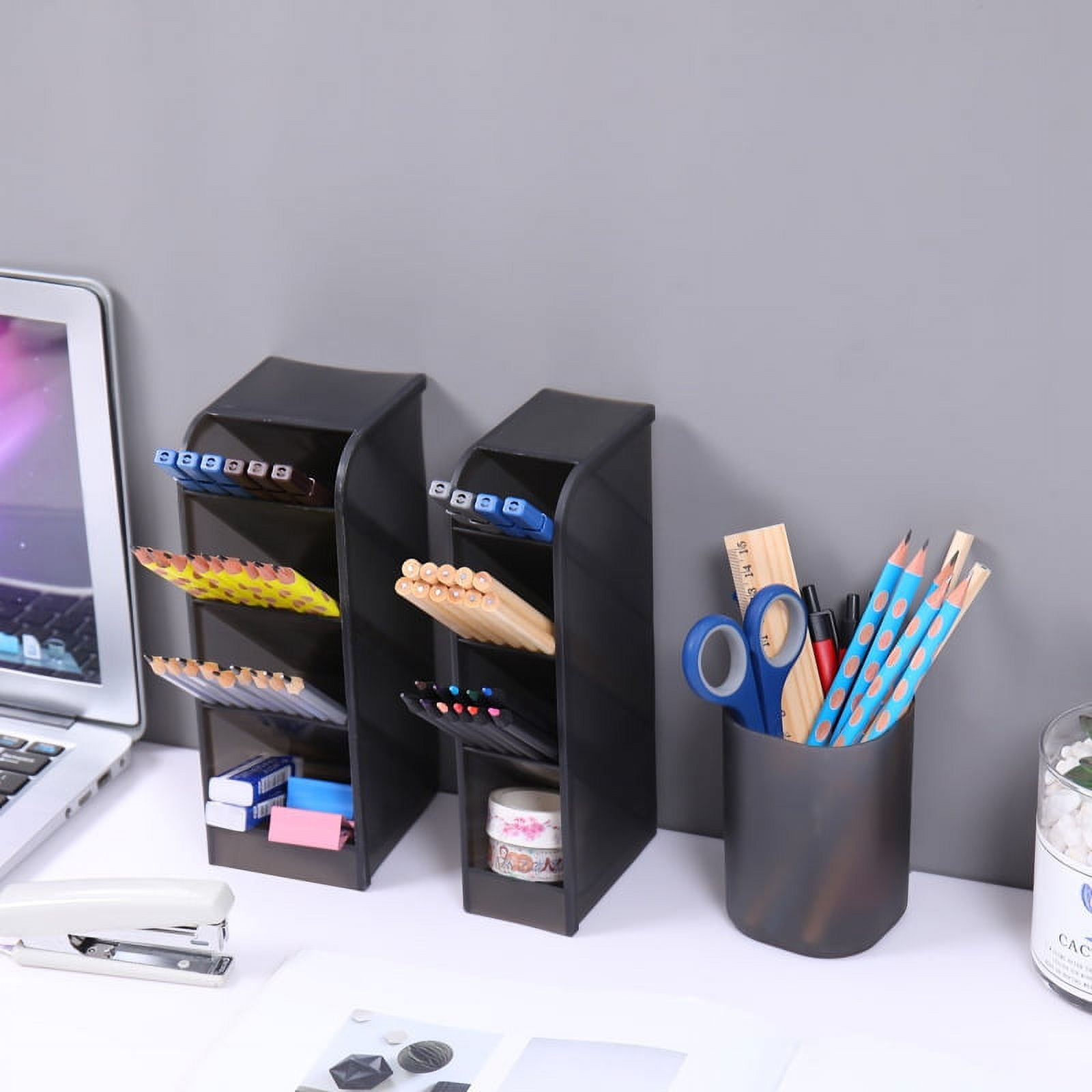 3 Pcs Desk Organizer- Pen Organizer Storage for Office, School, Home ...
