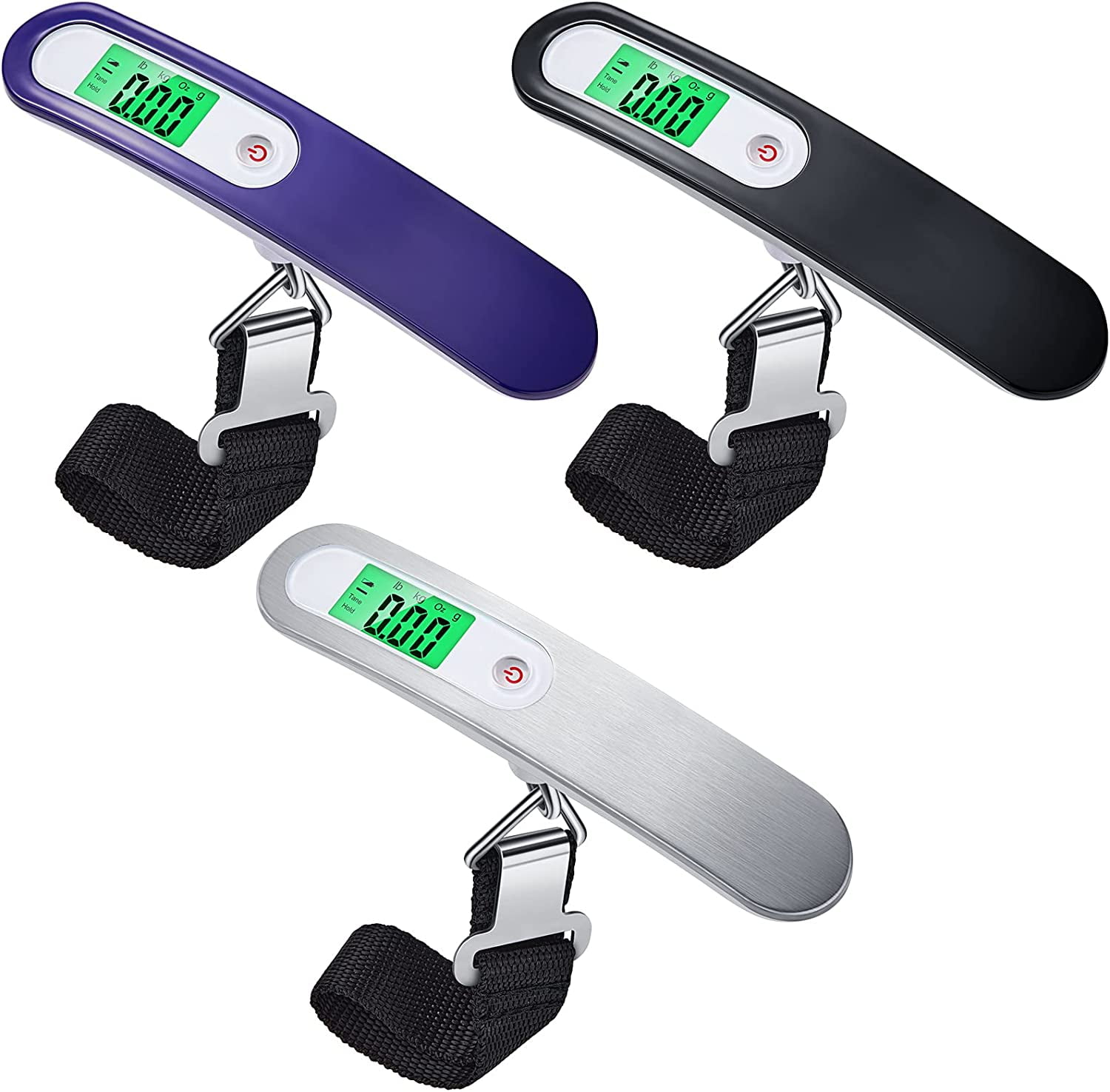 3 Pcs Digital Luggage Scale Portable Hanging Baggage Scale Travel Scale ...