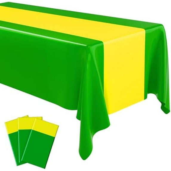 3 Pcs Disposable Plastic Tablecloths 54" x 108" for Rectangle Wizard ...