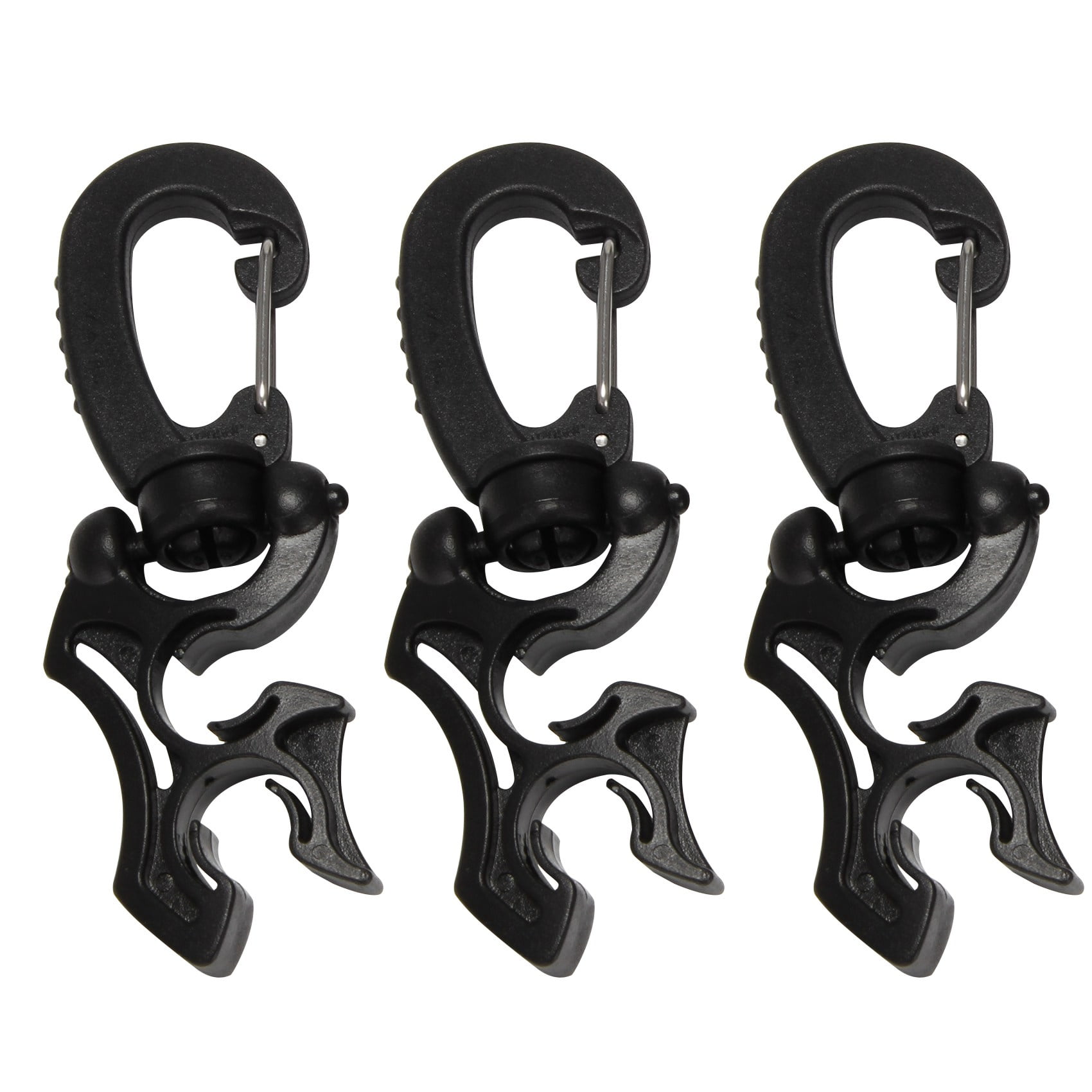 3 Pcs Diving Hose Holder Clip Scuba Double BCD with Snap Hook Buckle ...