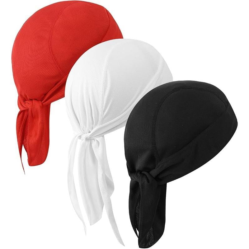 3 Pcs Do Rags for Men Skull Cap Bandana Hat Breathable Helmet Linner ...