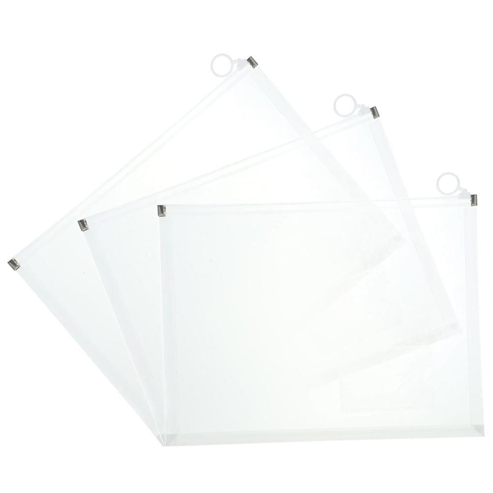 3 Pcs Document Storage Bags Organizers Thick File Pockets Office ...