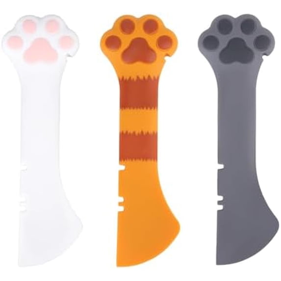 3 Pcs Dog Cat Food Spoon, Cute Paw Spoon for Wet Food Silicone Can ...
