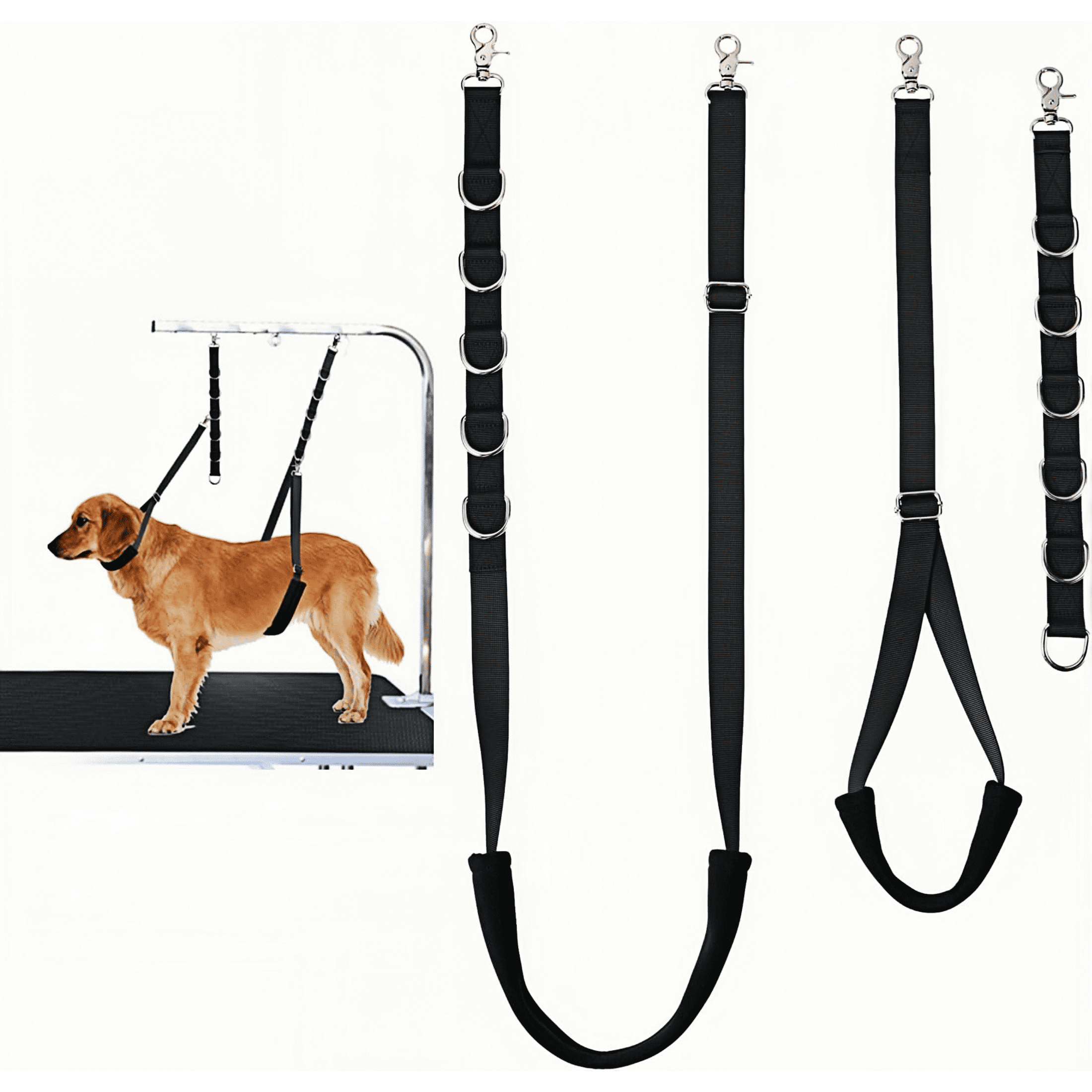 3 Pcs Dog Leashes, Dog Grooming Belly Strap, Adjustable Grooming Tools ...