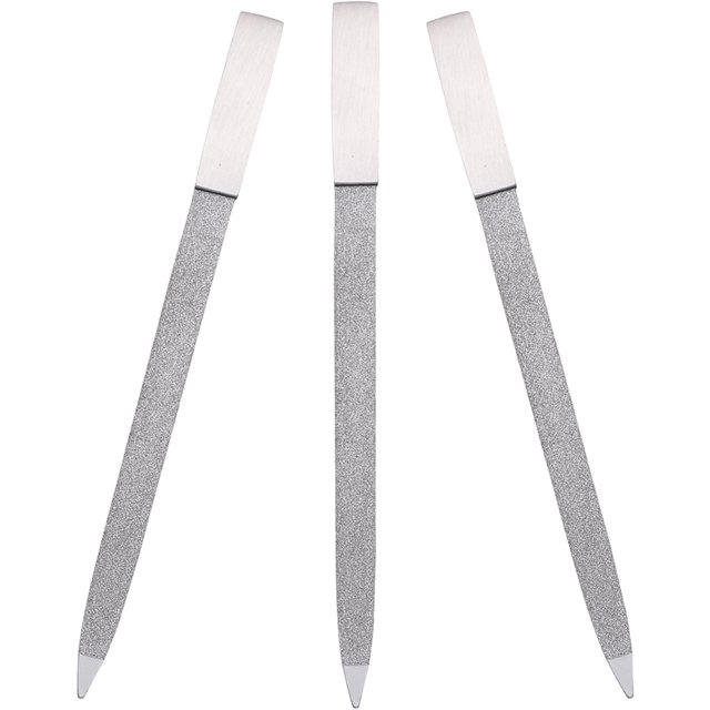 3 Pcs Double Sided Nail File Metal Files For Natural Nails Trimmer ...