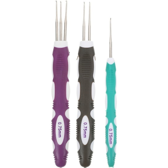 3 Pcs Dreadlock Crochet Kit Crocheting Hooks Crochet Hair Needle Loc ...