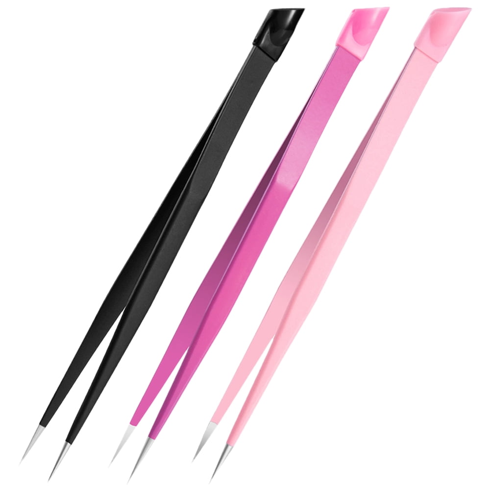 3 Pcs Drill Tweezers 3pcs Nail Art Hair Clipper Stickers Lash - Walmart.com
