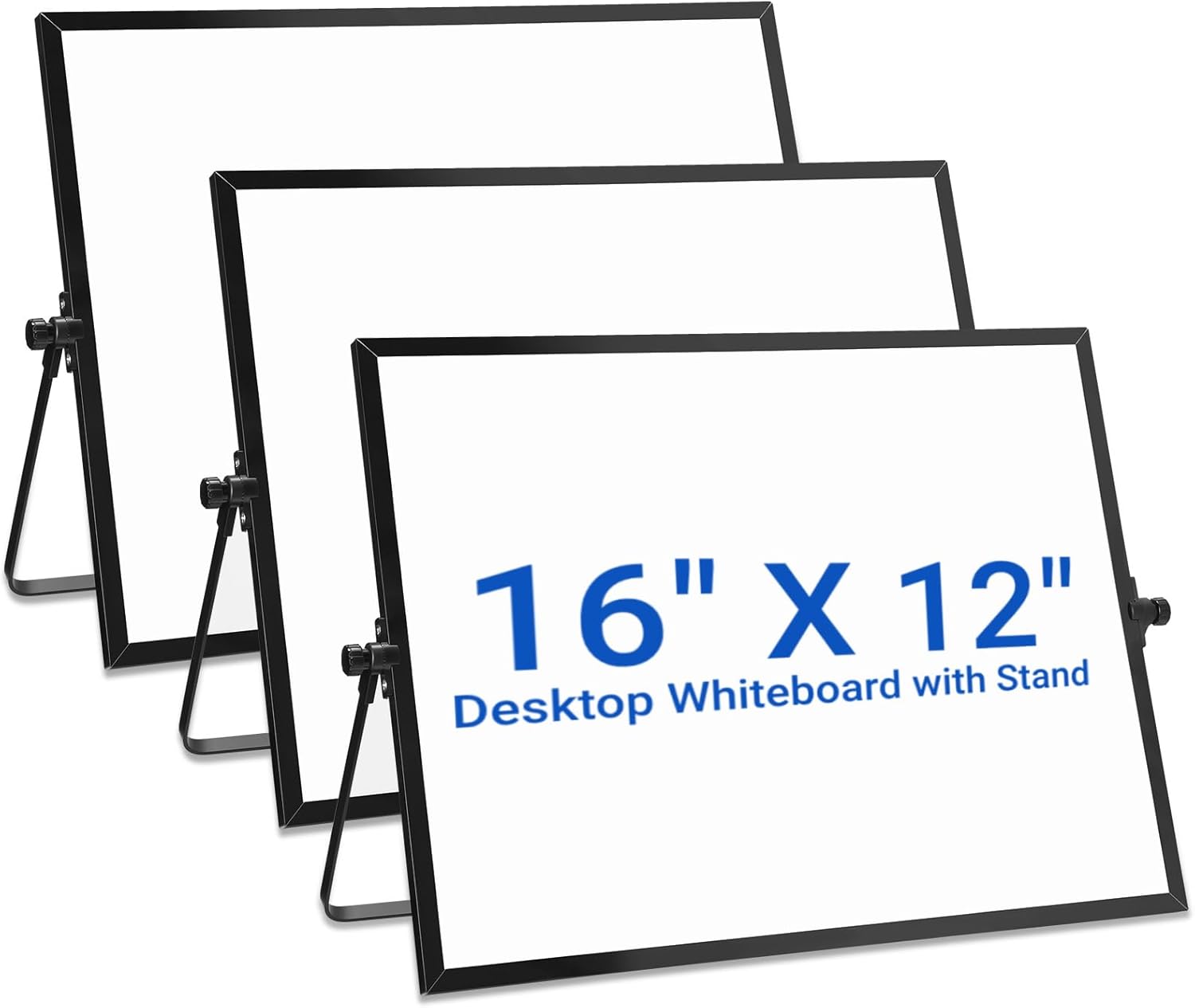 3 Pcs Dry Erase Whiteboard 16" x 12" Desktop Whiteboard Calendar Double ...