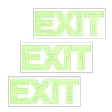 3 Pcs EXIT Sign Stickers Light Indicator Decal Office Green - Walmart.com