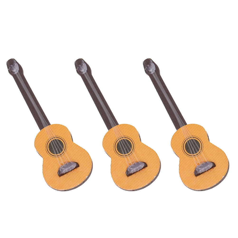 3 Pcs Electric Guitar Props Mini Model Realistic Musical Instrument ...
