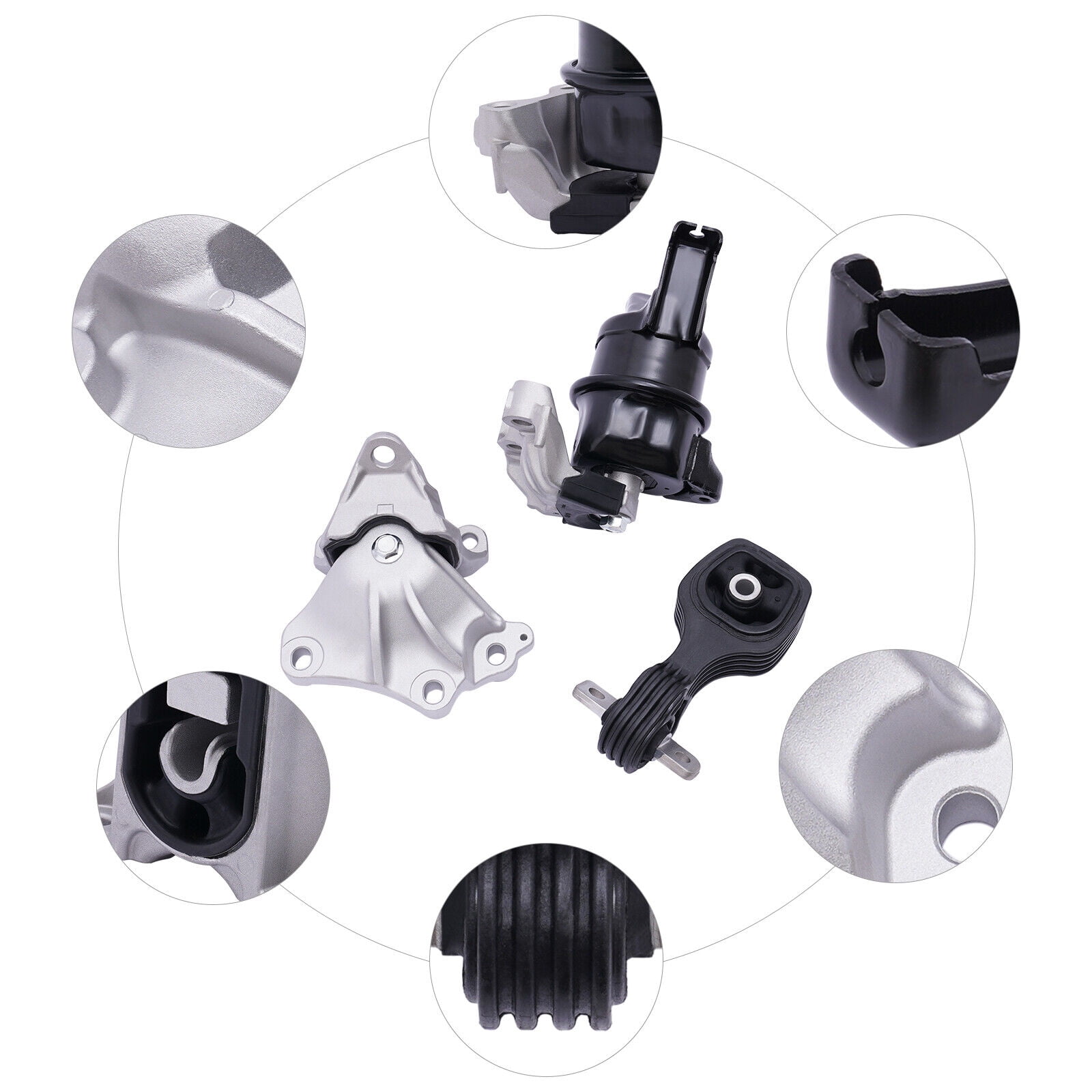 3 Pcs Engine Motor & Torque Rod & Trans Mount Kit for 2012-2013 Honda ...