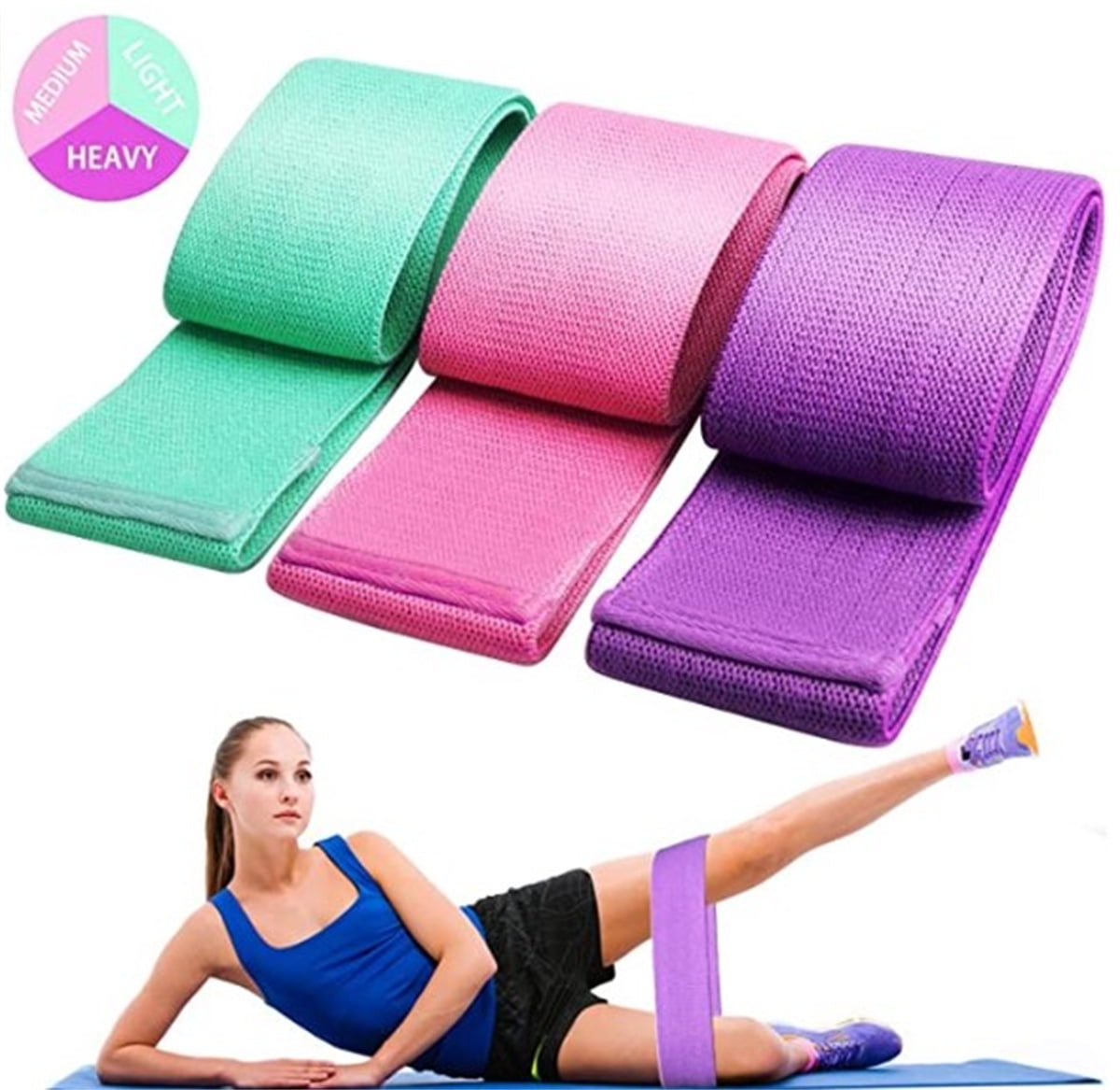 3 Pcs Exercise Resistance Bands,Hip Elastic Band Resistance Hip Band ...
