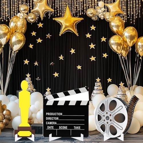 3 Pcs Extra Large 20 Inch Movie Night Party Decorations Clapboard Award ...