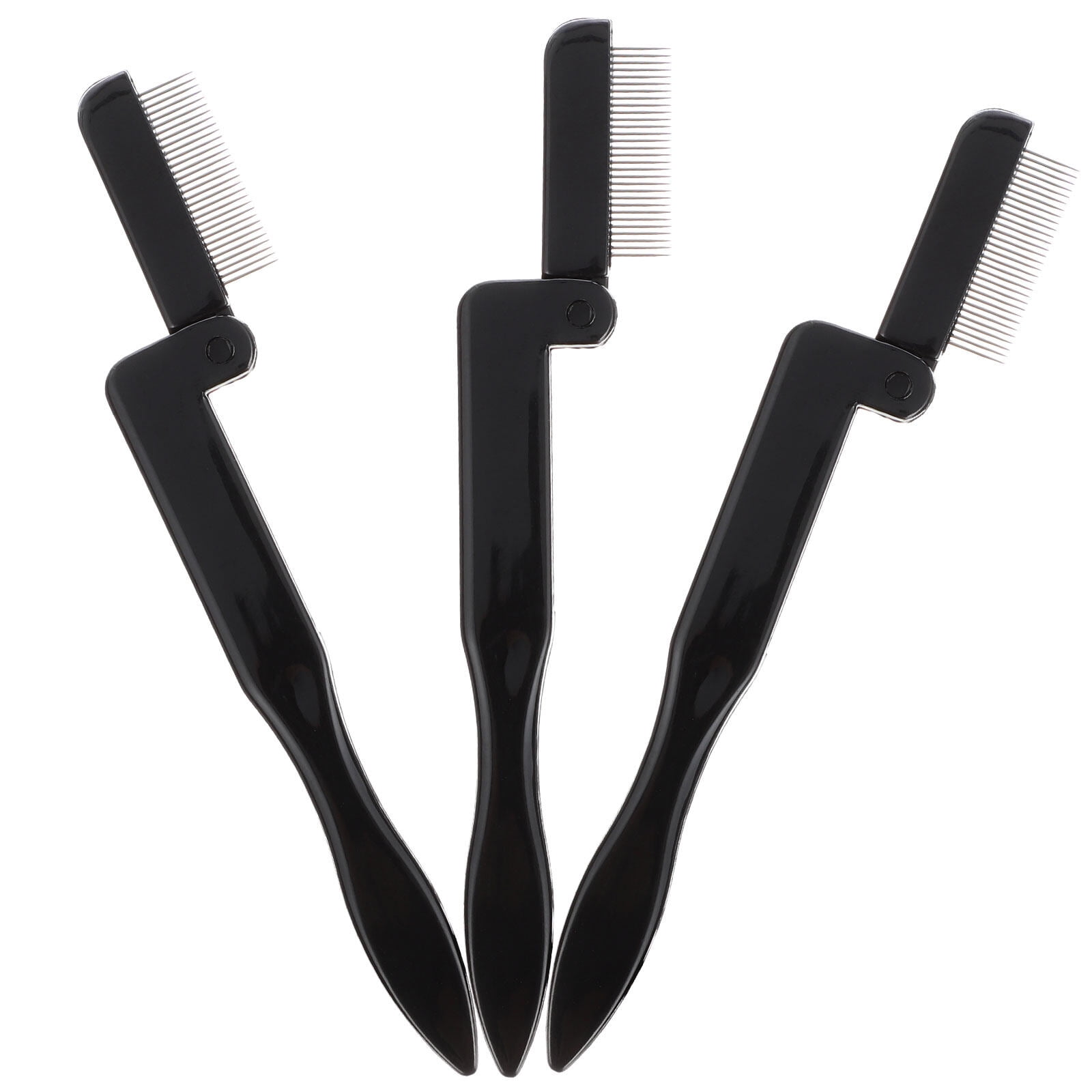 3 Pcs Eye Makeup Brushes Folding Steel Needle Eyebrow Comb - Walmart.com