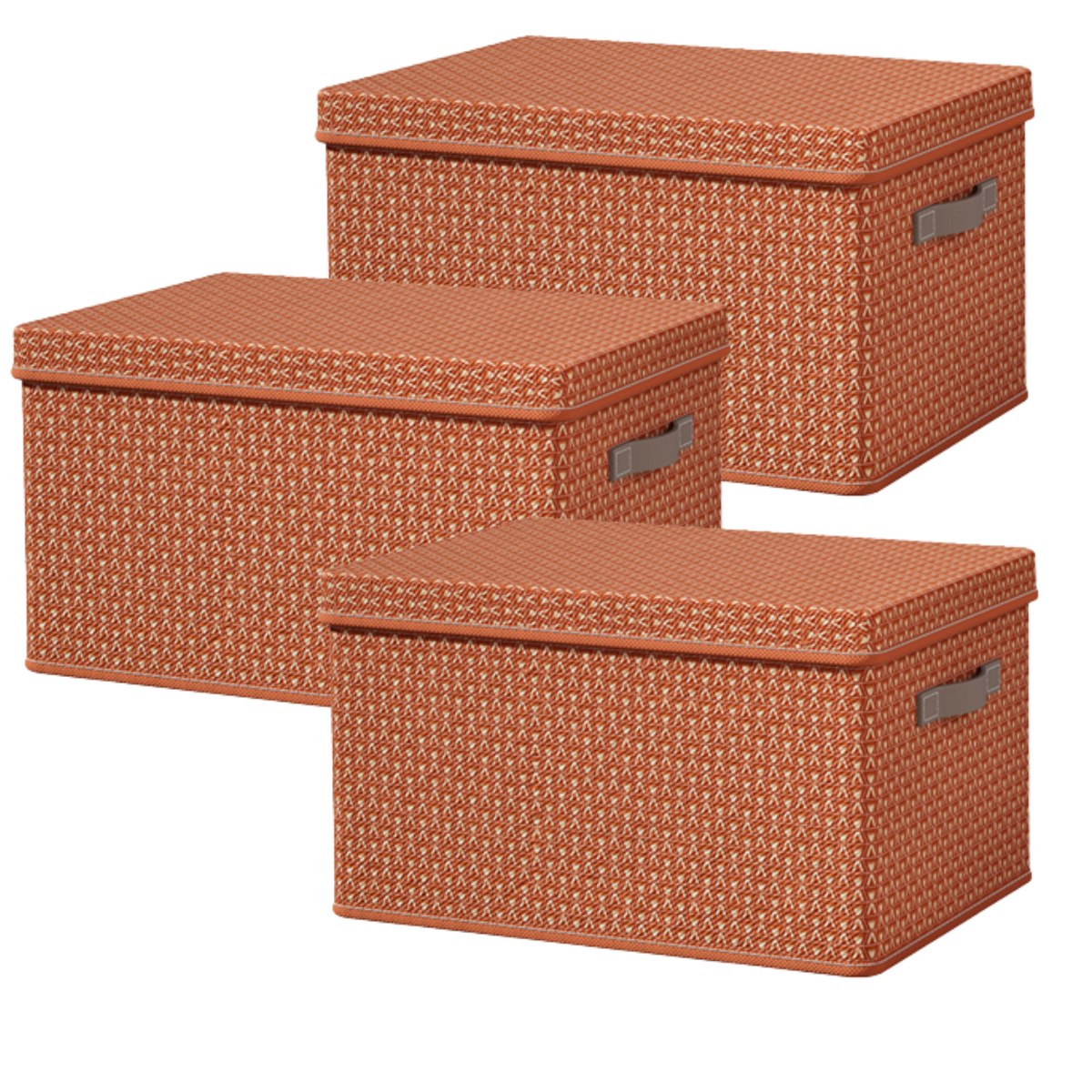 3 Pcs Fabric Storage Bins with Lids, MODANU Foldable Large Storage ...