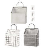 3 Pcs Fabric Wall Hanging Storage Caddy Bag, Over The Door Pouch ...