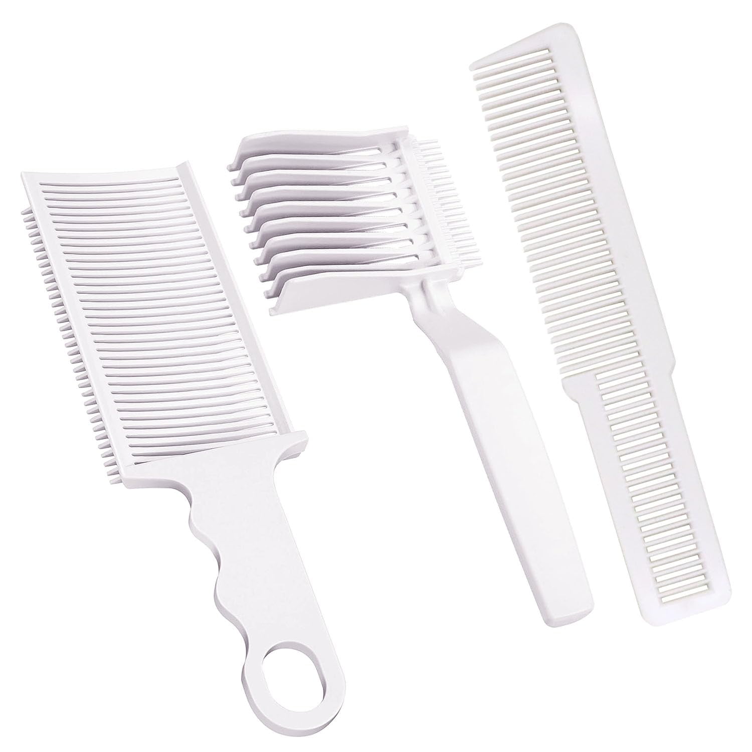 3 Pcs Fade Combs, Professional Hair Cutting Comb, Heat Resistant Clipper Comb Blending Flat Top ...