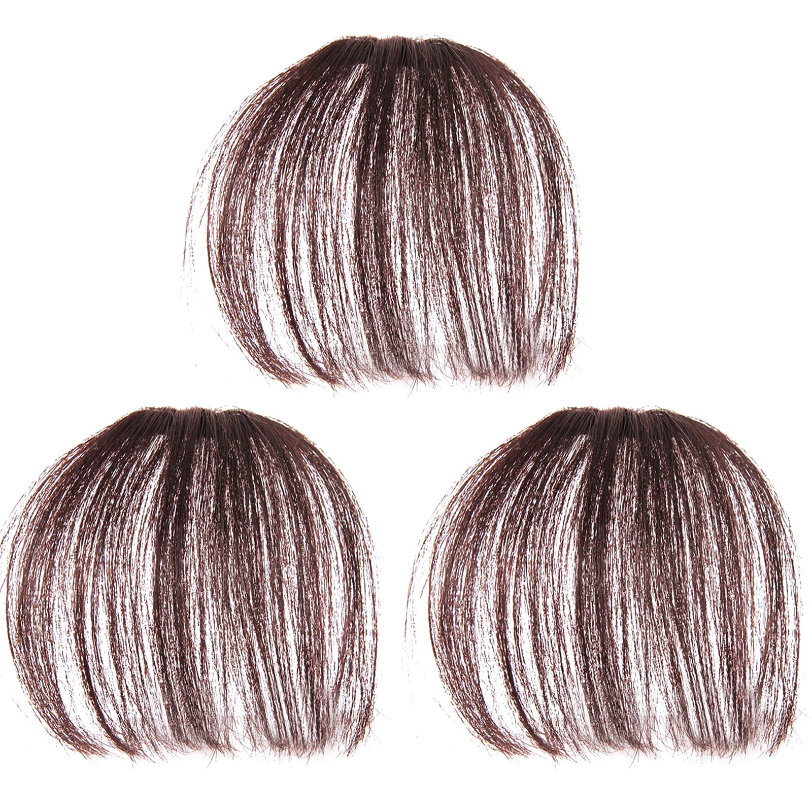 3 Pcs Fake Bangs Wig Piece False Hair Pieces Women's Accessories ...