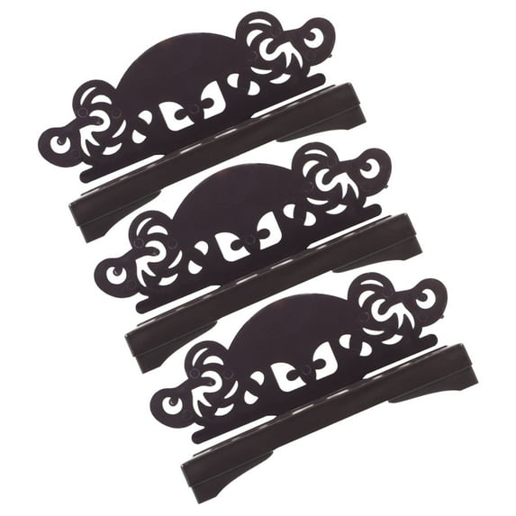 UPKOCH Black Plastic Folding Fan Stand Vintage Chinese Design for Home ...