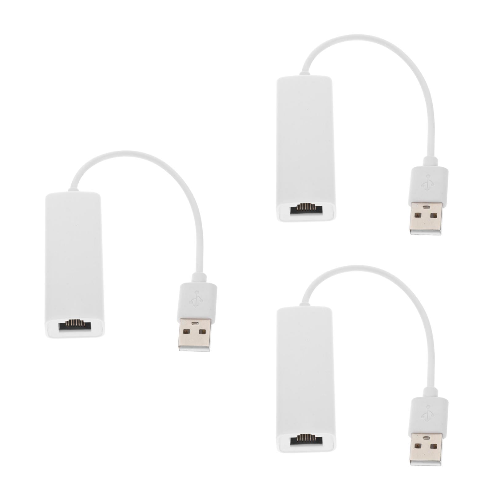 3 Pcs Fasteners USB Wired Network Card USB LAN Adapter 2.2X20.8 White ...