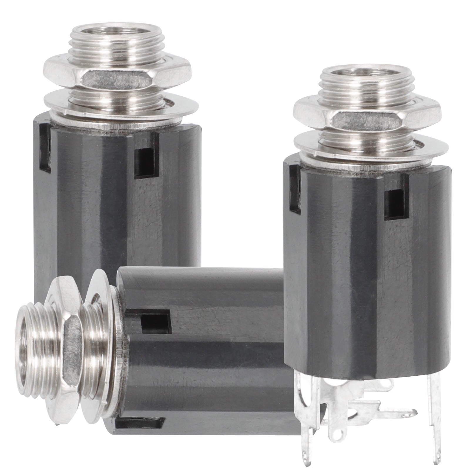 3 Pcs Female Stereo Panel Mount Jack Accessories for Guitar - Walmart.com