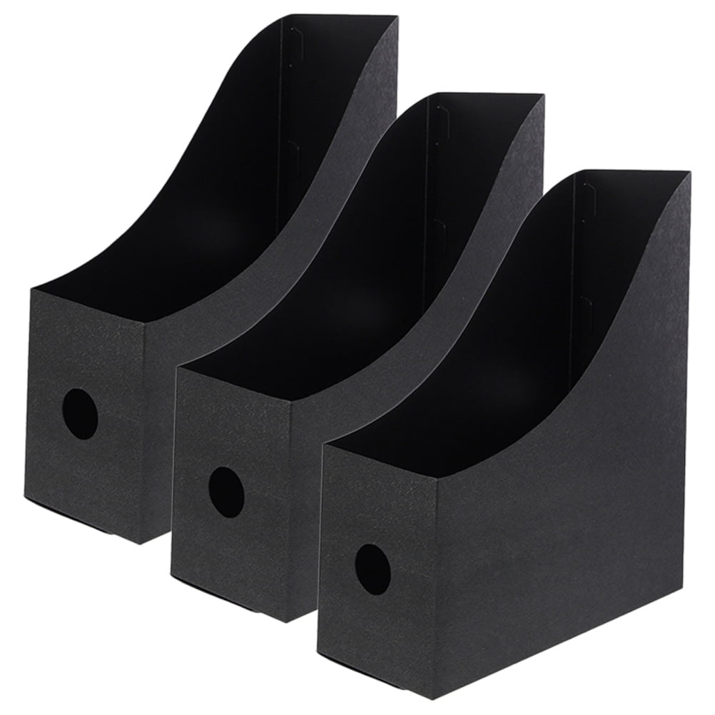 3 Pcs File Storage Box Holder Binders Book Stand Desk Organizer Office ...