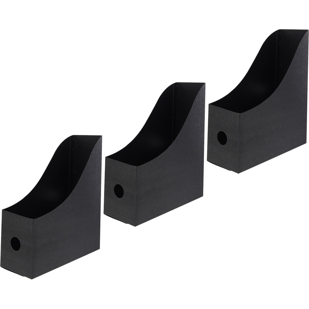 3 Pcs File Storage Box Magazine Holder Bookshelve Shelf Stand Desk for ...