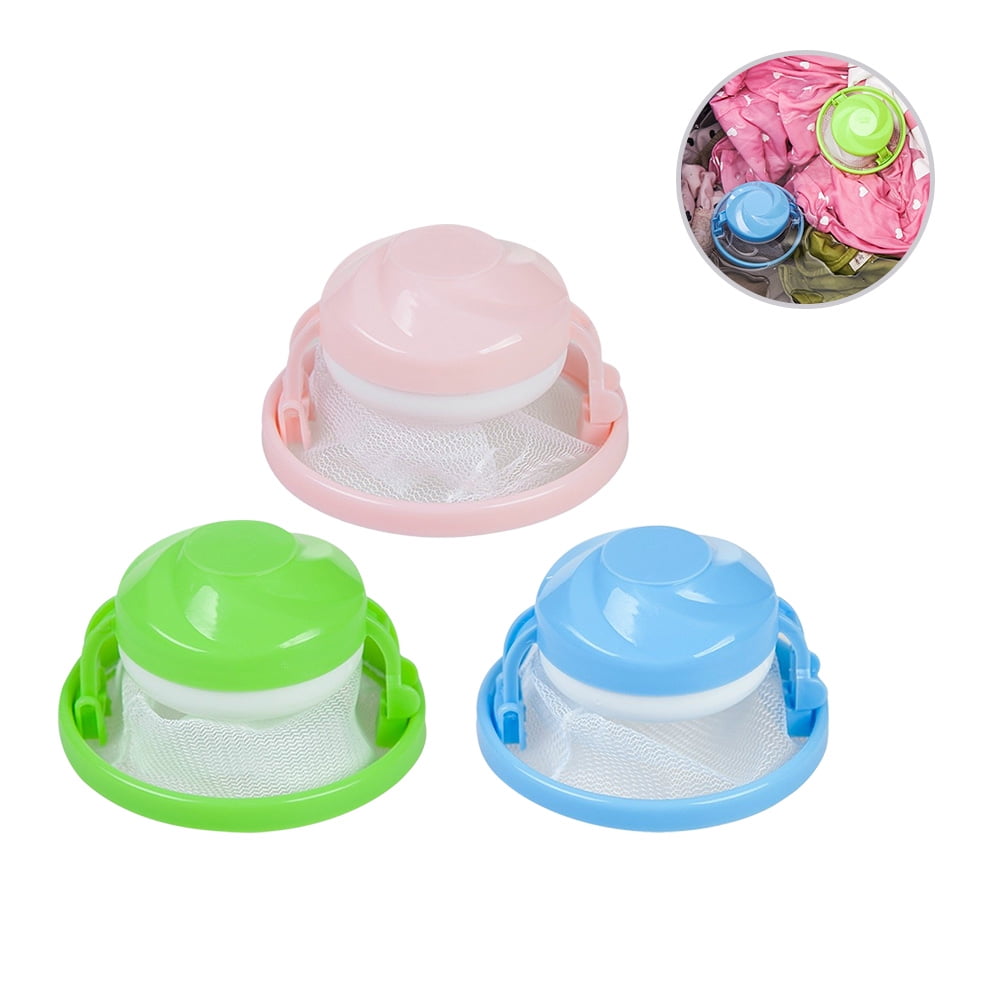 3 Pcs Floating Hair Filter Mesh Catcher Washing Machine Accessory ...