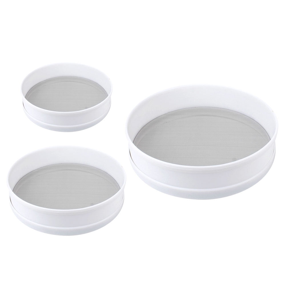 3 Pcs Flour Sieve Flour Sifter Kitchen Strainer Stainless Strainer ...