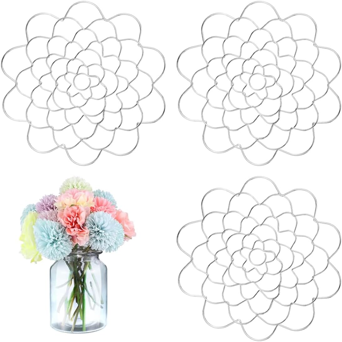 3 Pcs Flower Arrangement Holder Stainless Steel, Reusable Floral Grid ...