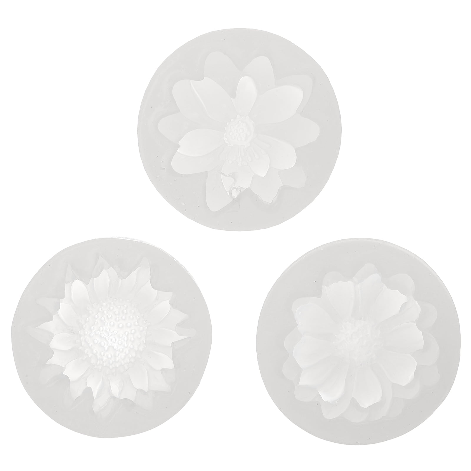 3 Pcs Flower Head Molds Lotus Straw Topper Jewelry Making Tools Easy-to ...