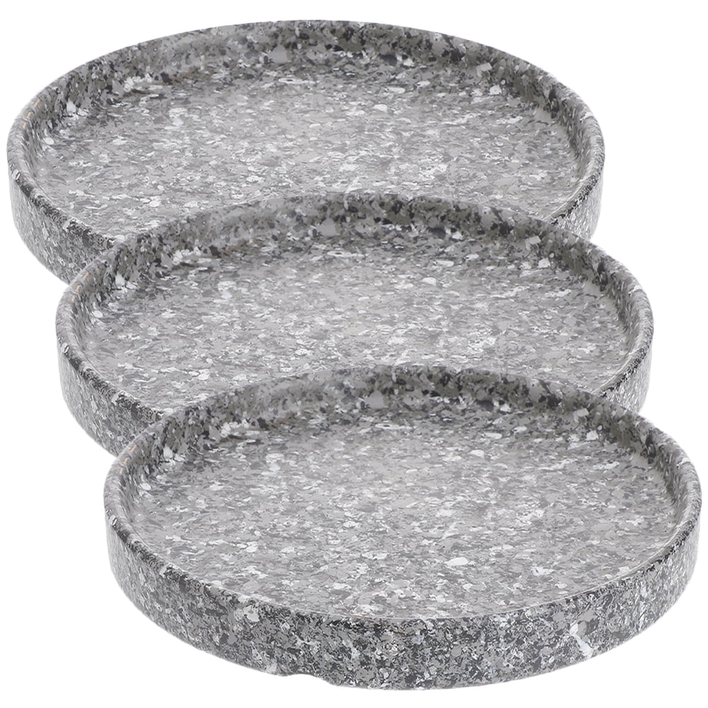 3-Pack Ceramic Flower Pot Saucers Round Plant Drip Trays Indoor ...