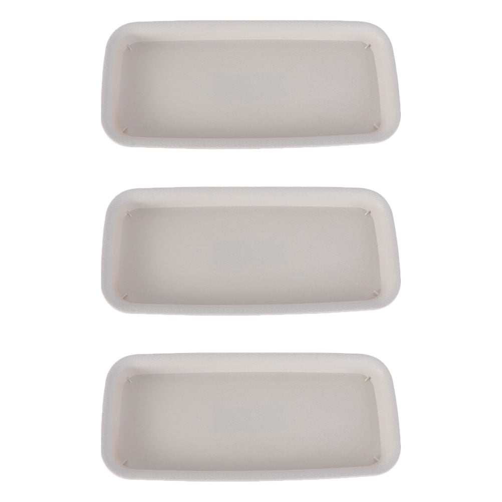 3 Pcs Flower Pot Tray Plant Trays Indoor Plants Square White Plastic ...