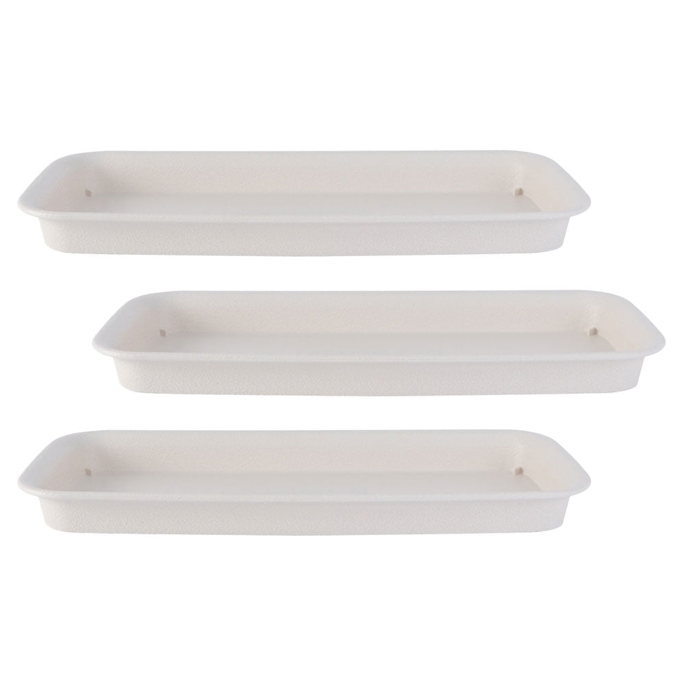 3 Pcs Flower Pot Tray Rectangular Plastic Planters Hose Coasters Trays ...