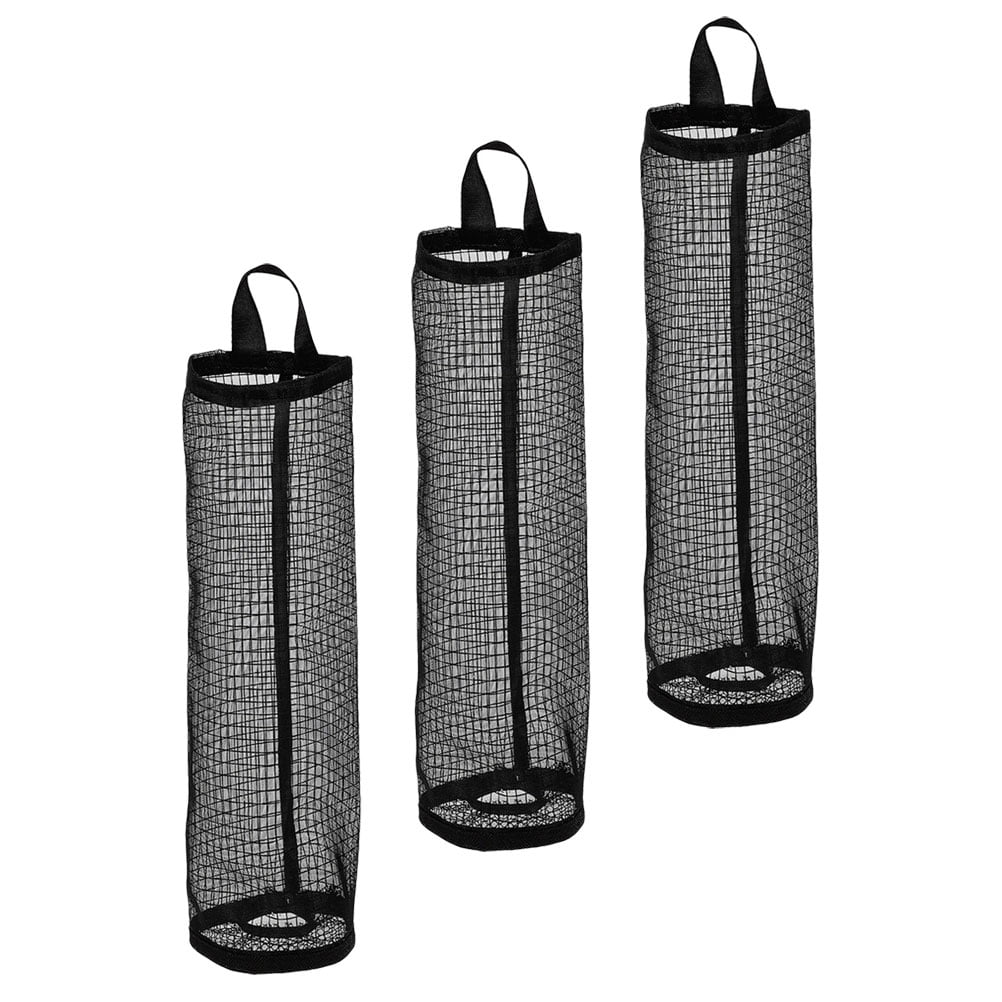 3 Pcs Foldable Bag Bins Mesh Storage Kitchen Organizer Black - Walmart.com