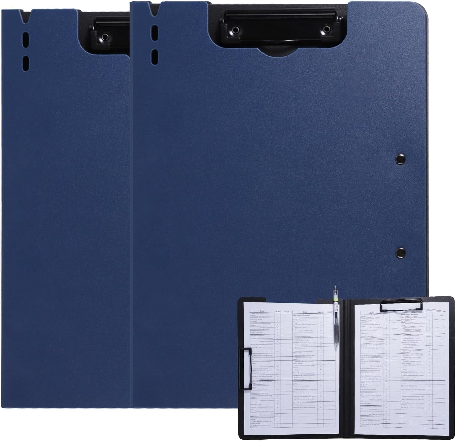 3 Pcs Foldable Clipboard Folder A4, Boriyuan 360 Degree File Cover Clip ...