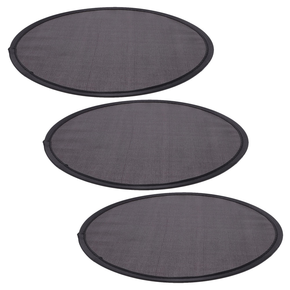 3 Pcs Folding Fan Hand Held Mini Performance Circular Plastic Cloth ...