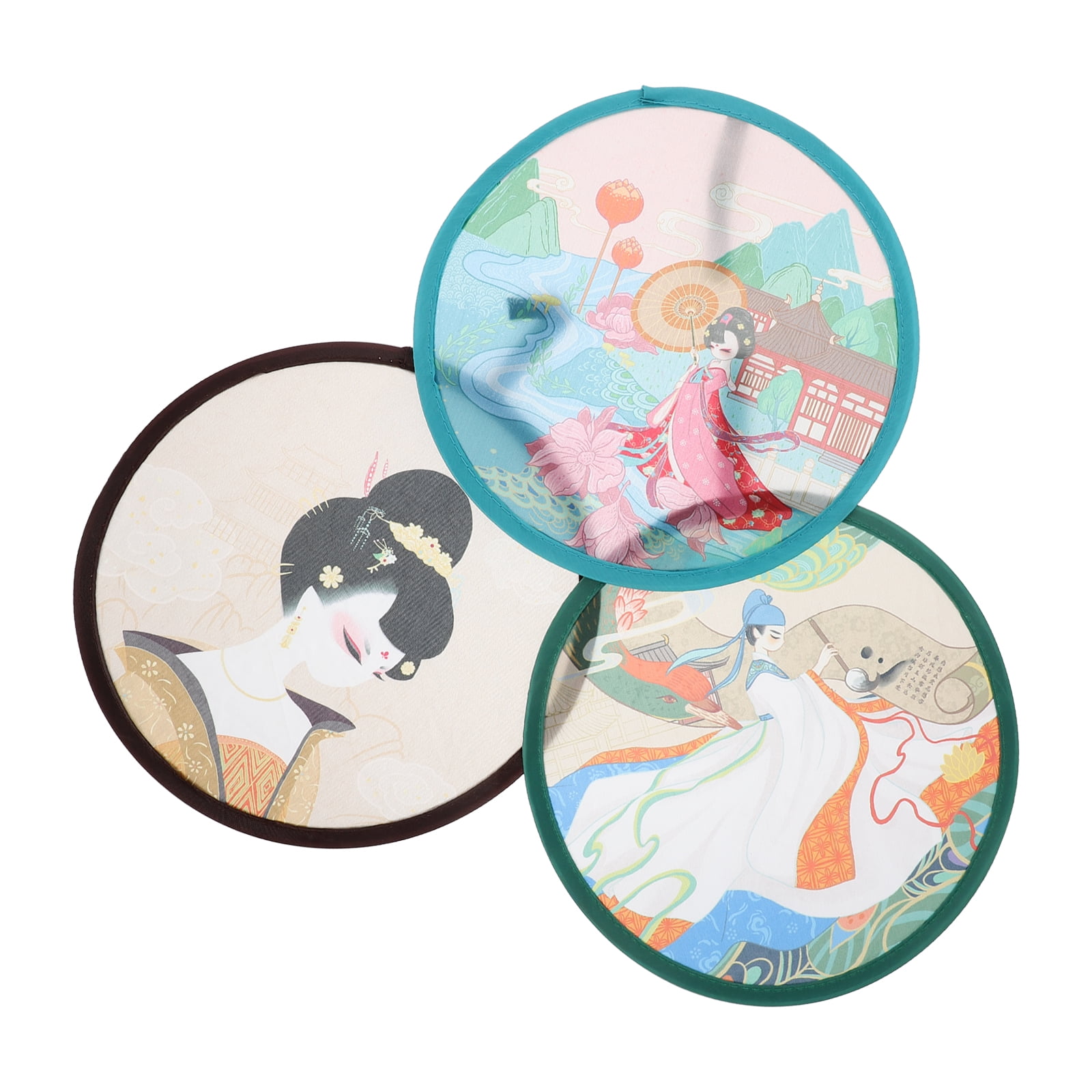 3 Pcs Folding Fan Portable Fan Hand Held Fan Hand Fan Folding Handheld ...