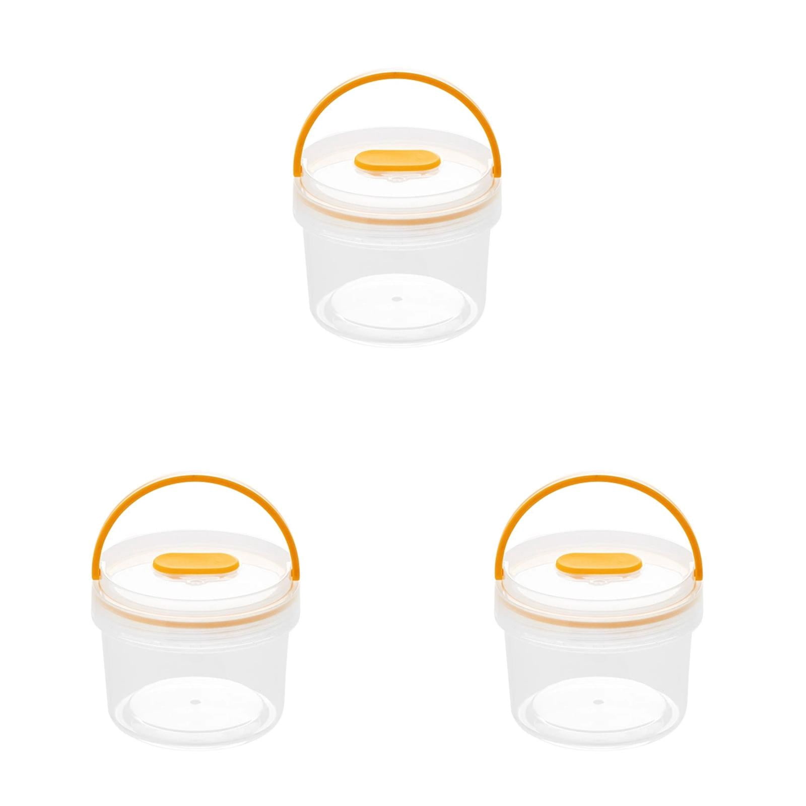 3 Pcs Food Storage Canister with Airtight Lid, Kitchen Storage Box for ...