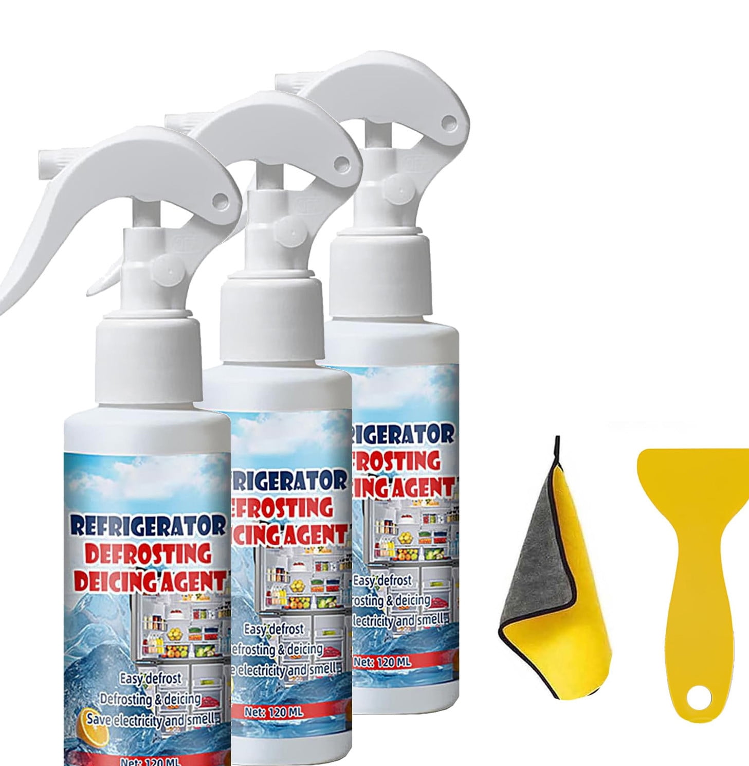 3 Pcs Fridge Defrosting Spray 120ml, Easy Defrosting, Defrosting Agent ...