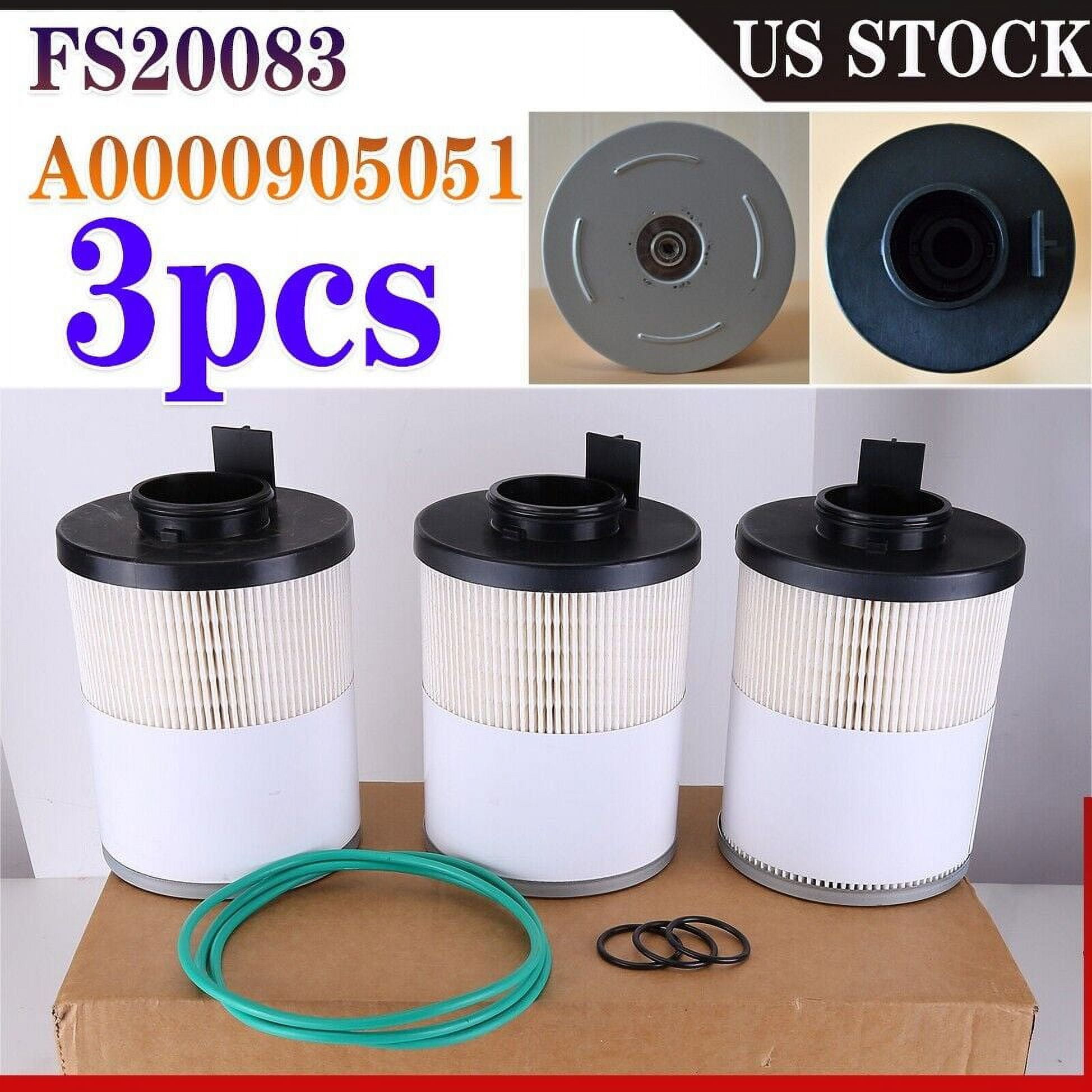 3 Pcs Fuel Water Separator Filter for Freightliner Cascadia FS20083 ...